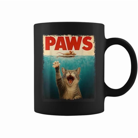 Paws Parody Cat Mouse Humorous Cat Chasing Mouse Kitten Coffee Mugs ...