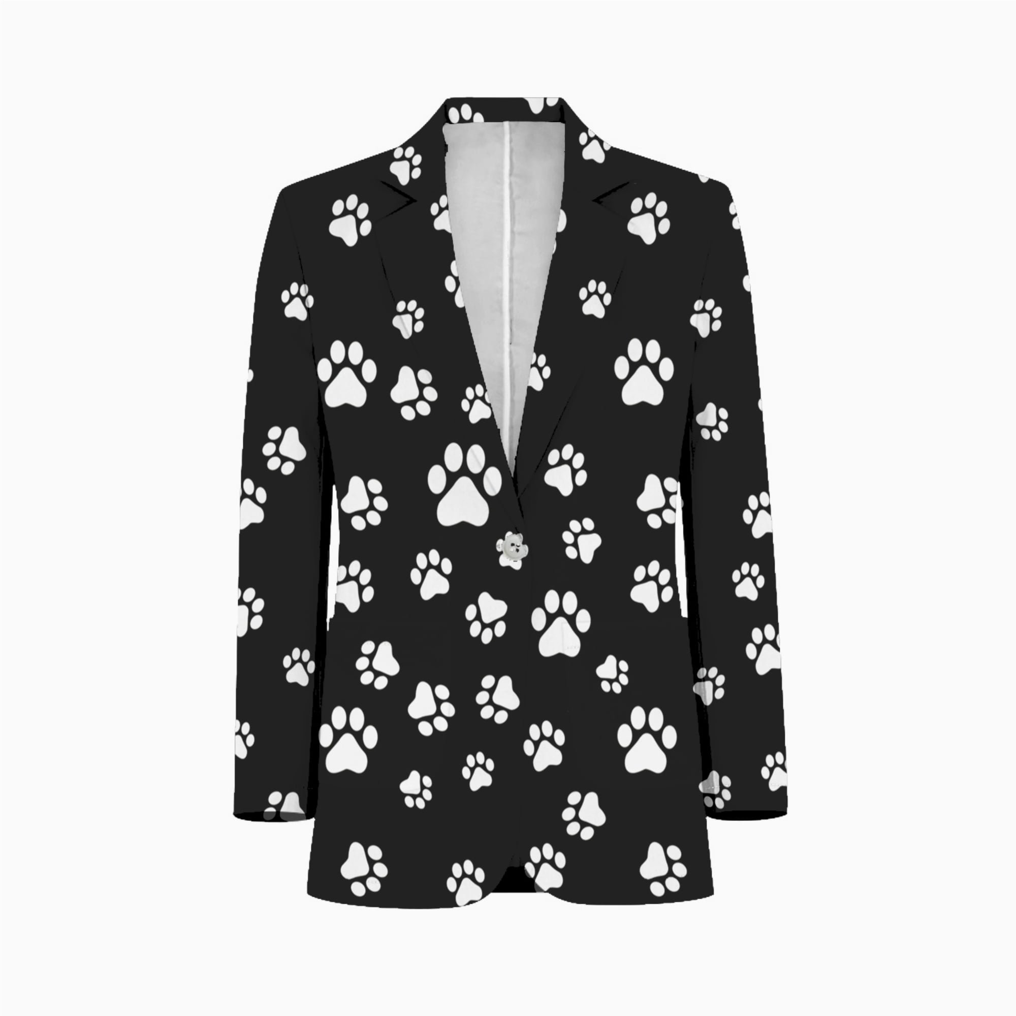 Paws Pattern Customized Men's Suits full man Shawl Collar Gentleman ...