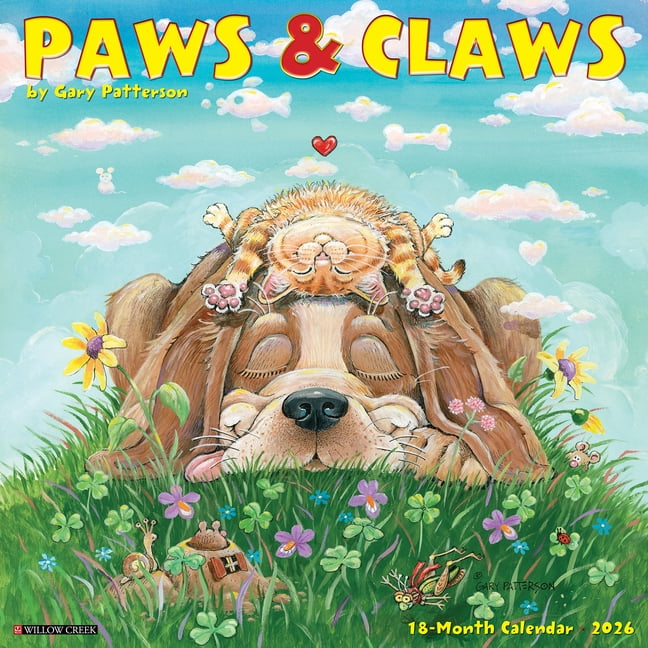 Paws & Claws by Gary Patterson 2026 Wall Calendar, (Paperback ...
