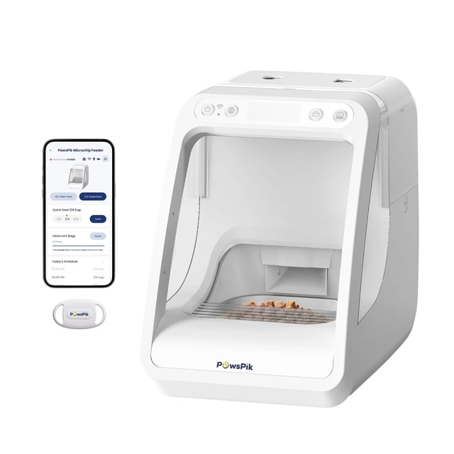 PawsPik Automatic Microchip RFID Dog & Cat Feeder, 16-cup - Walmart ...