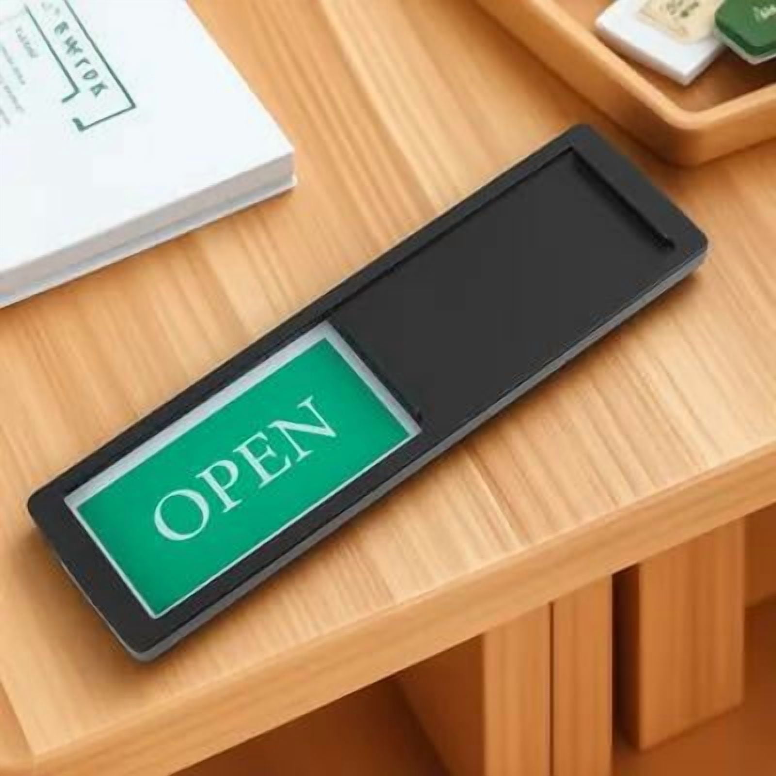 Pawsdot 1Pc Privacy Slide Door Sign Black Aluminum for Office and ...