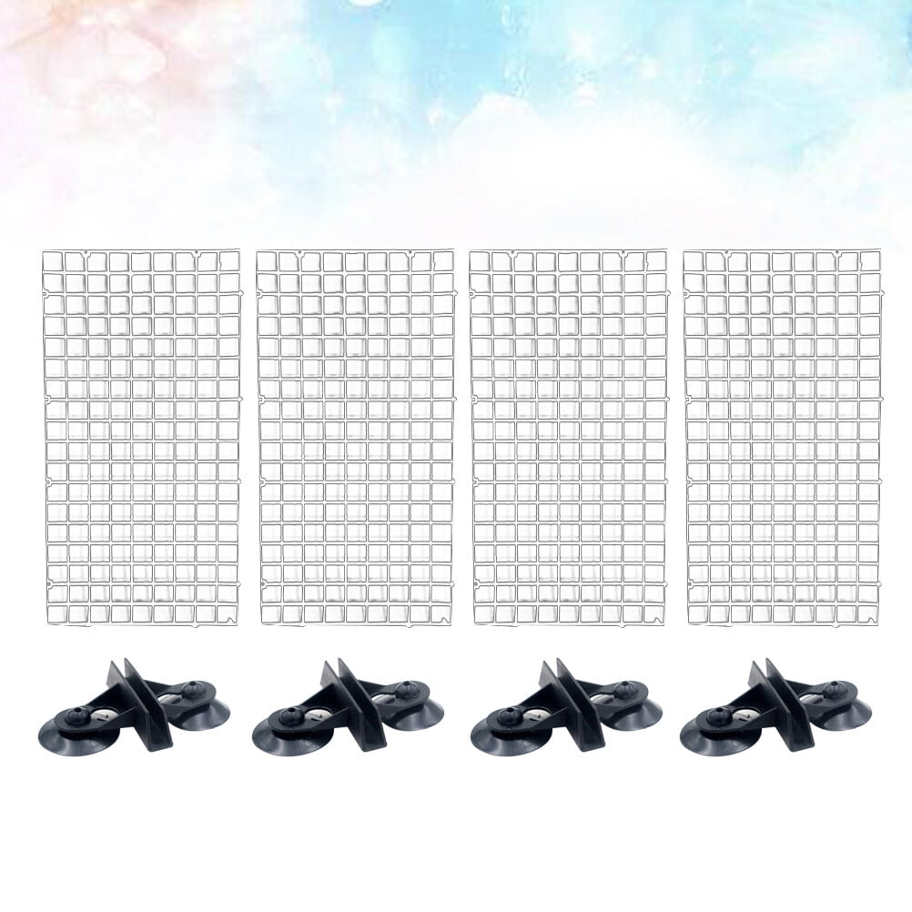 Pawsdot 1Set White Fish Tank Lattice Plate Aquarium Isolation Panel ...