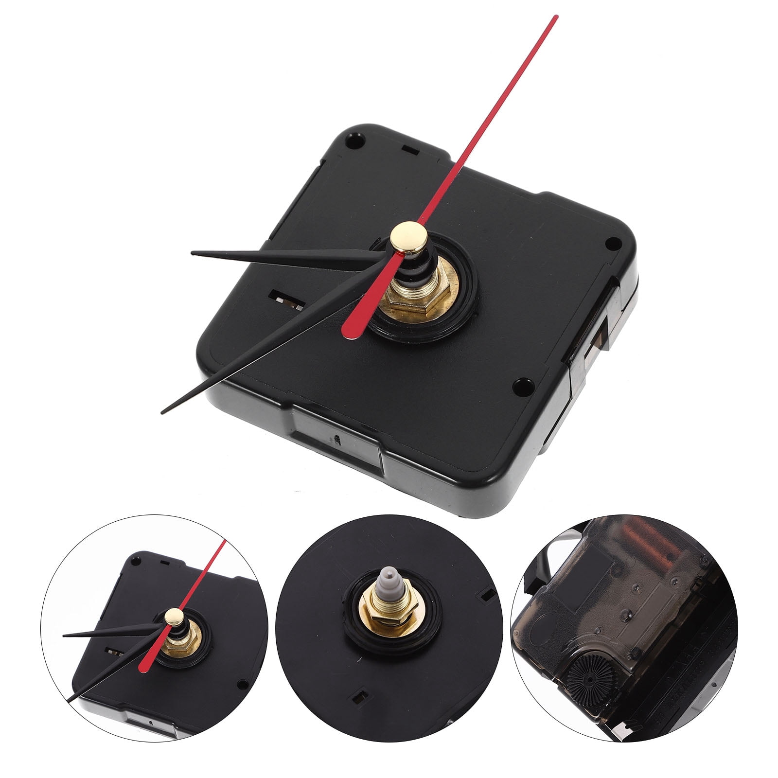 Pawsdot Battery Powered Clock Mechanism Black Plastic Silent for Clock ...