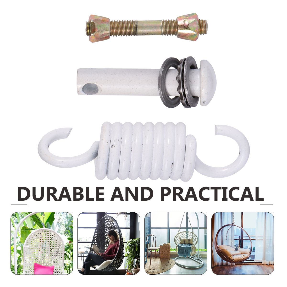 Pawsdot 1Set Stainless Steel Hammock Spring Hook Replacement Kit for ...