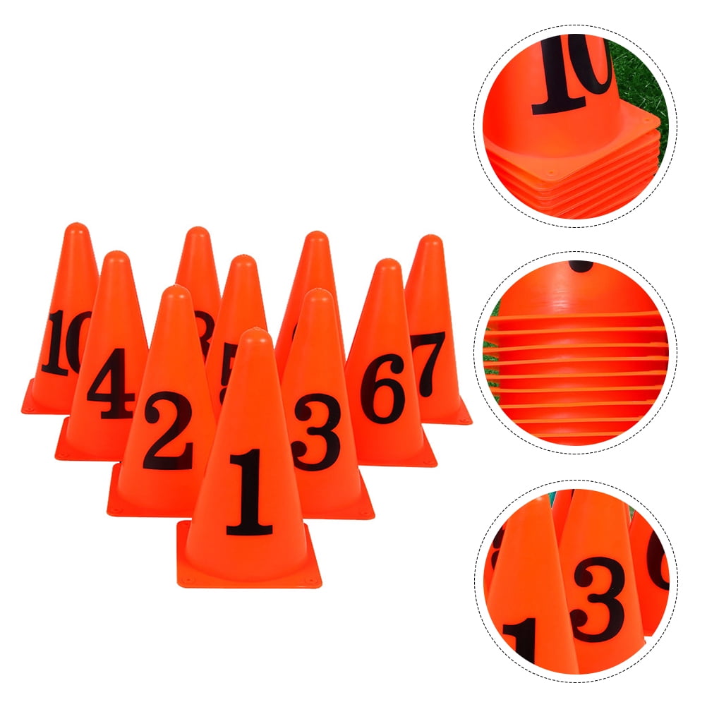Pawsdot 10 Pcs Small Traffic Cones for Boundary Setting Black Marking ...