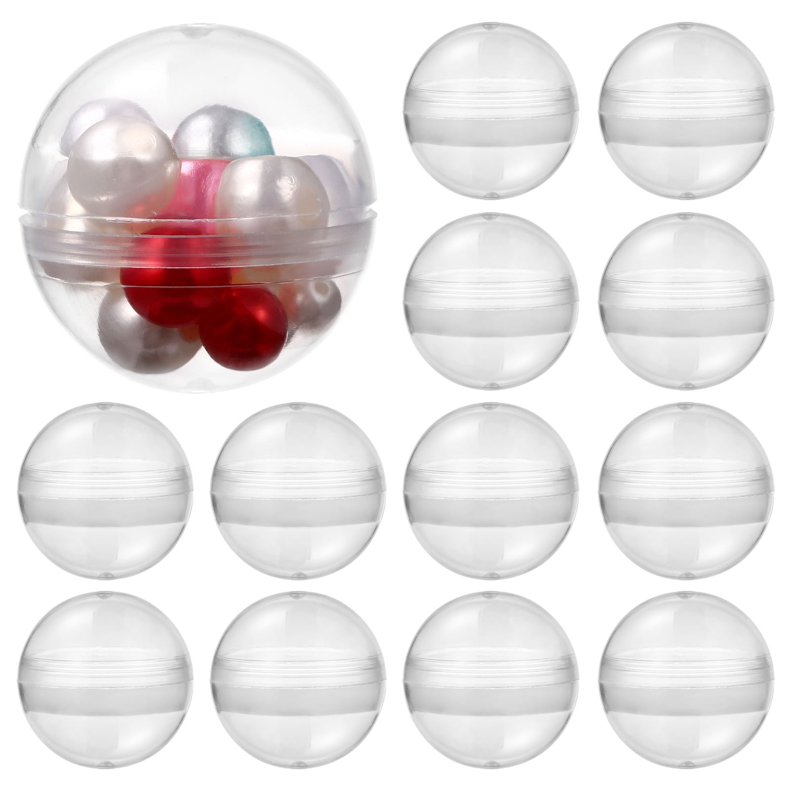 Pawsdot 100pcs Empty Ball Twisted Clear Plastic Fillable Party Favors ...