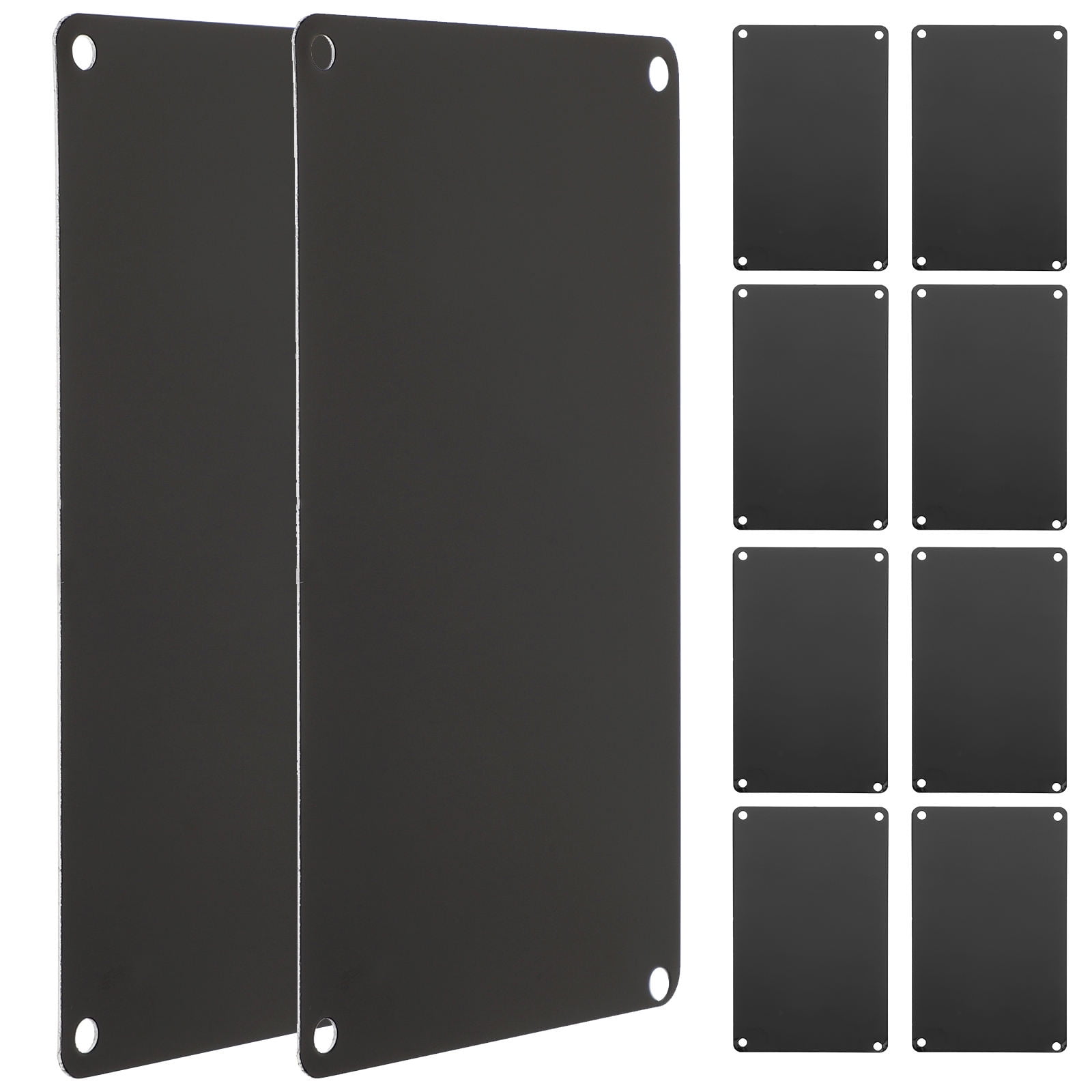 Pawsdot 10Pcs Aluminum Blank Sign Plates Black Metal for Printing Name ...