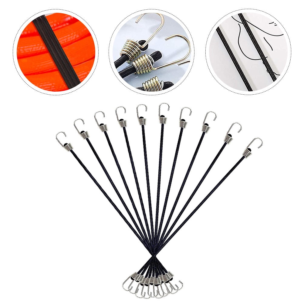 Pawsdot 10Pcs Cargo Lashing Ties Black Rubber Metal For Motorcycle ...