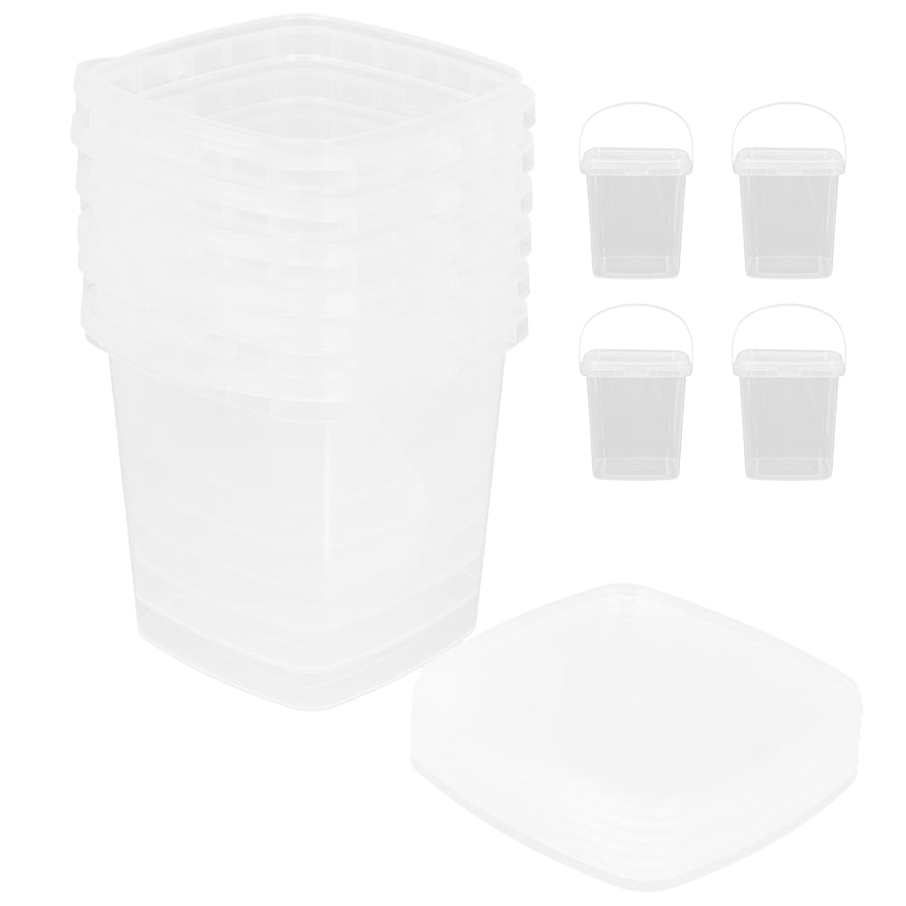 Pawsdot 10Pcs Ice Cube Bucket Plastic Buckets with Lids for Summer ...