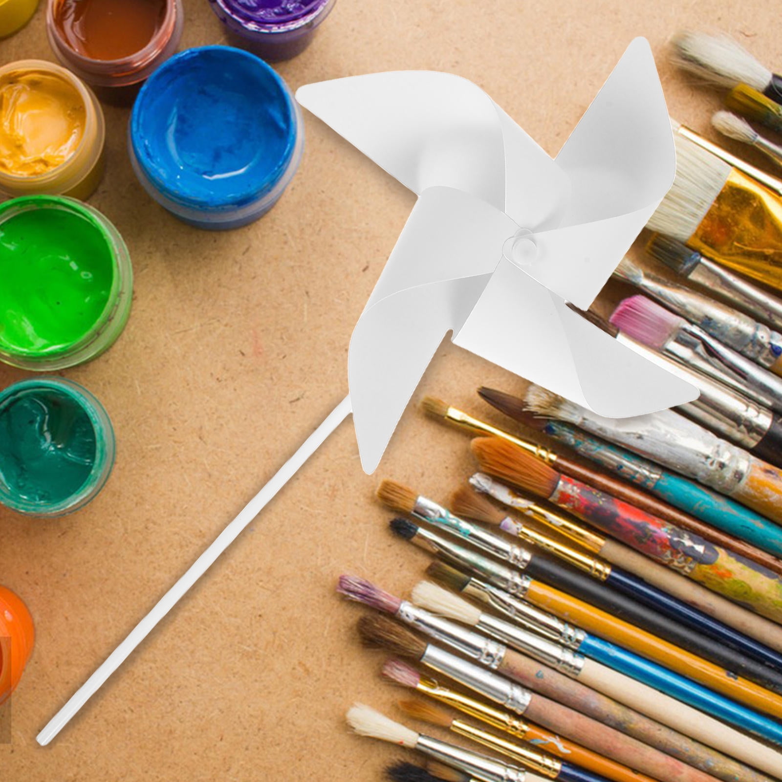 Pawsdot 12Pcs Blank Pinwheels White DIY Design for Children Imagination ...