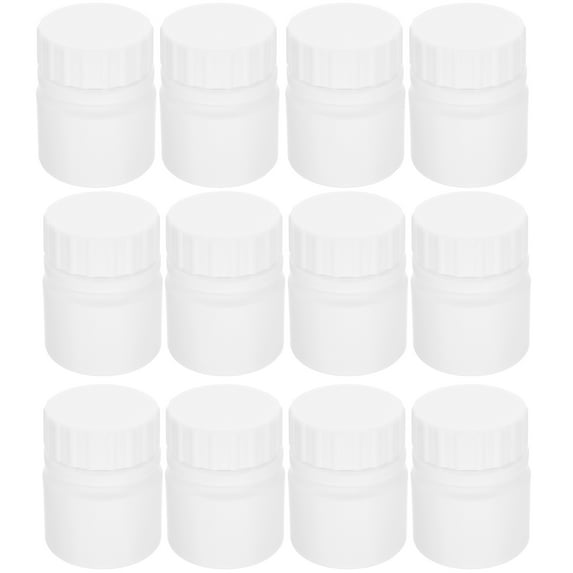 Pawsdot 12Pcs White Hdpe Small Bottles with Leak Proof Screw Caps for ...