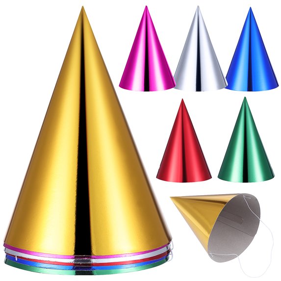 Pawsdot 12pcs Party Hat Craft Birthday Party Hats Blue Metallic Finish ...