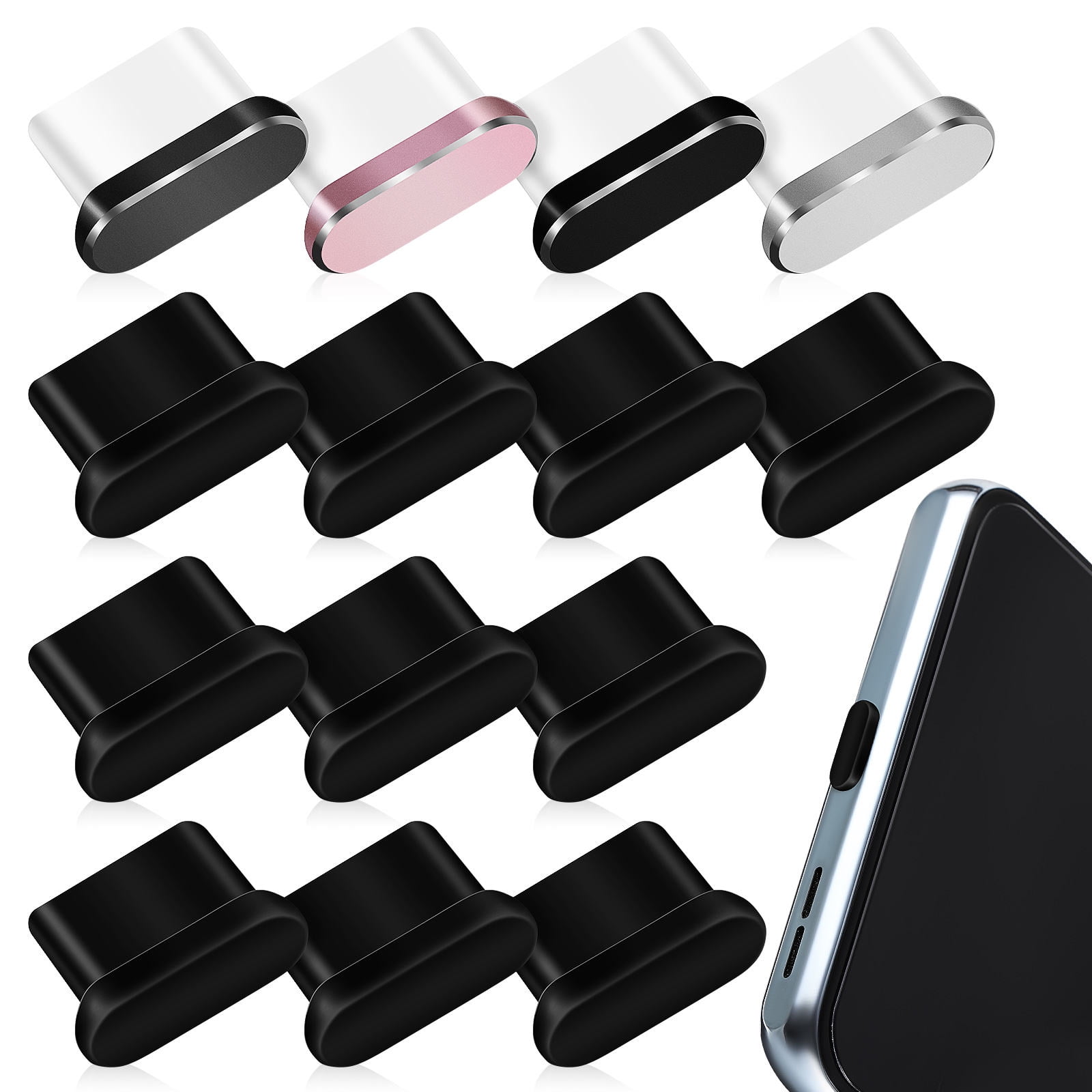 Pawsdot Type C Plugs Small Silicone Covers Assorted Colors for Device ...