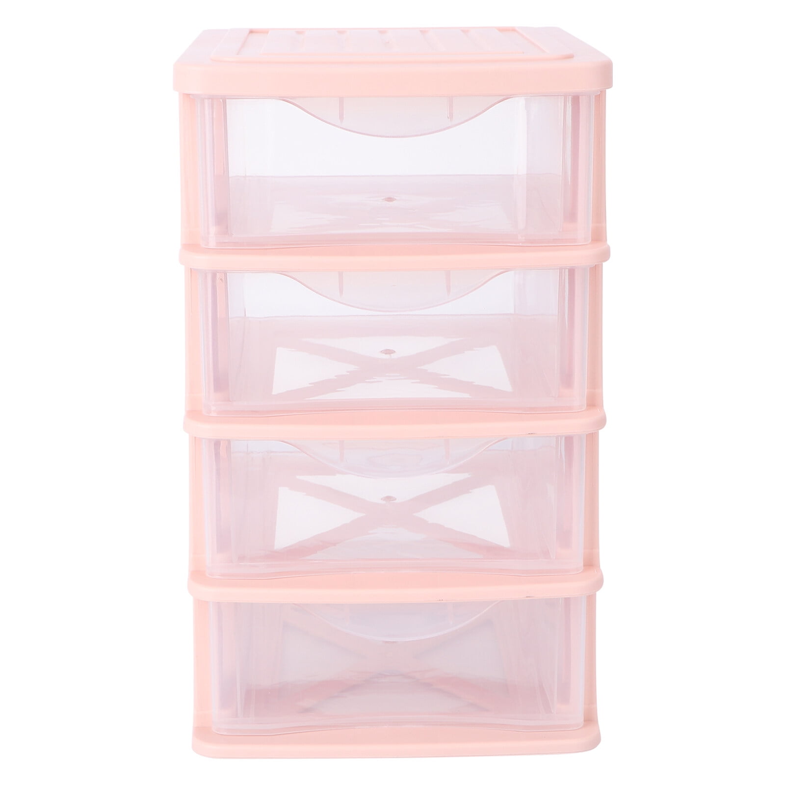 Pawsdot 1Pcs Clear Drawer Box Pink Plastic PP Dustproof Storage ...