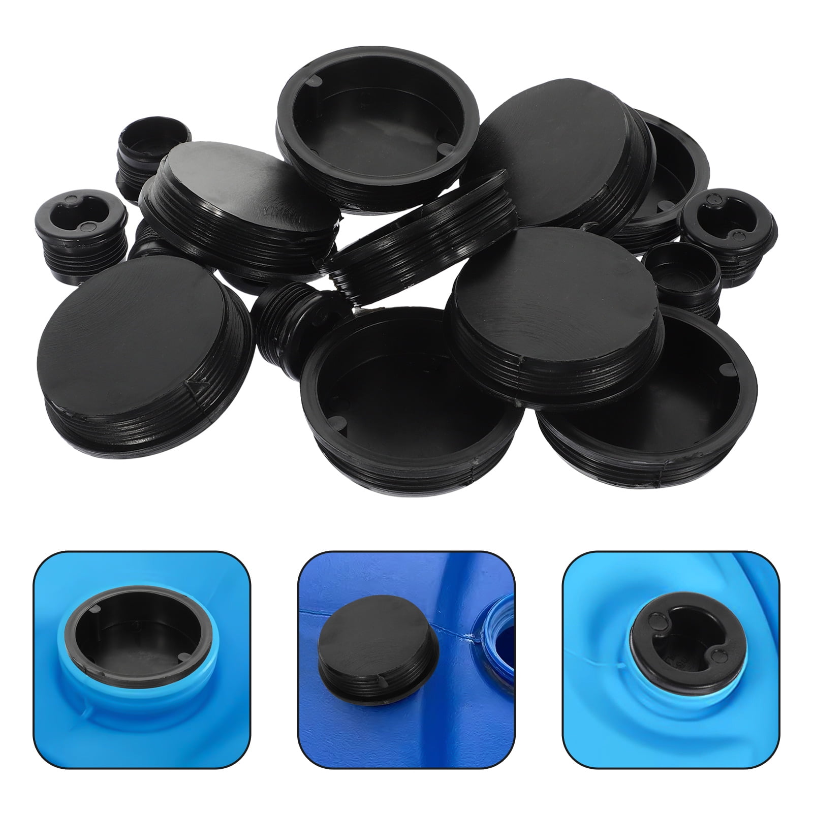 Pawsdot Plastic Bung Caps Black for Cans Efficient Sealing Water Storage 20Pcs - Walmart.com