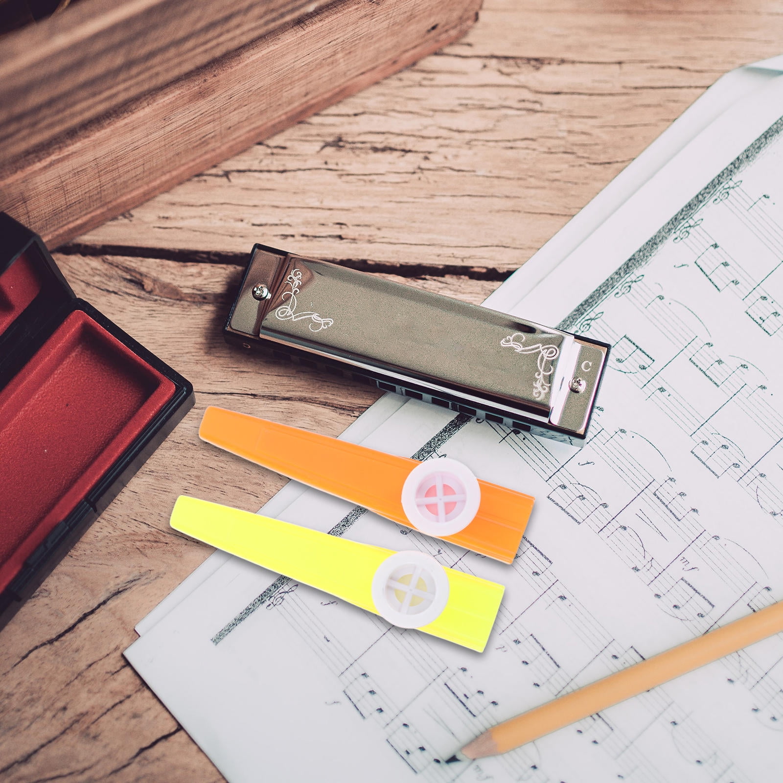 Pawsdot 24Pcs Assorted Color Plastic Kazoos Musical Instruments ...