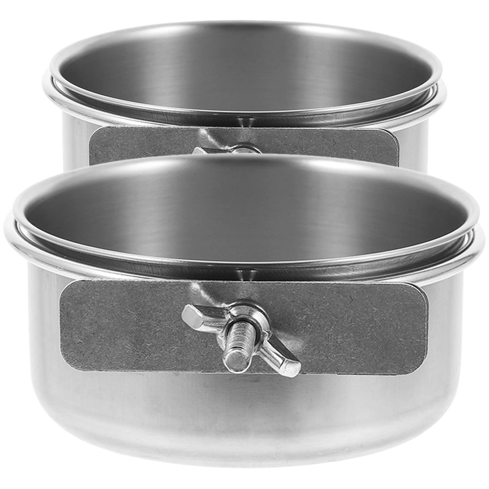 Pawsdot Stainless Steel Parrot Feeding Dish Easy Maintain Secure ...