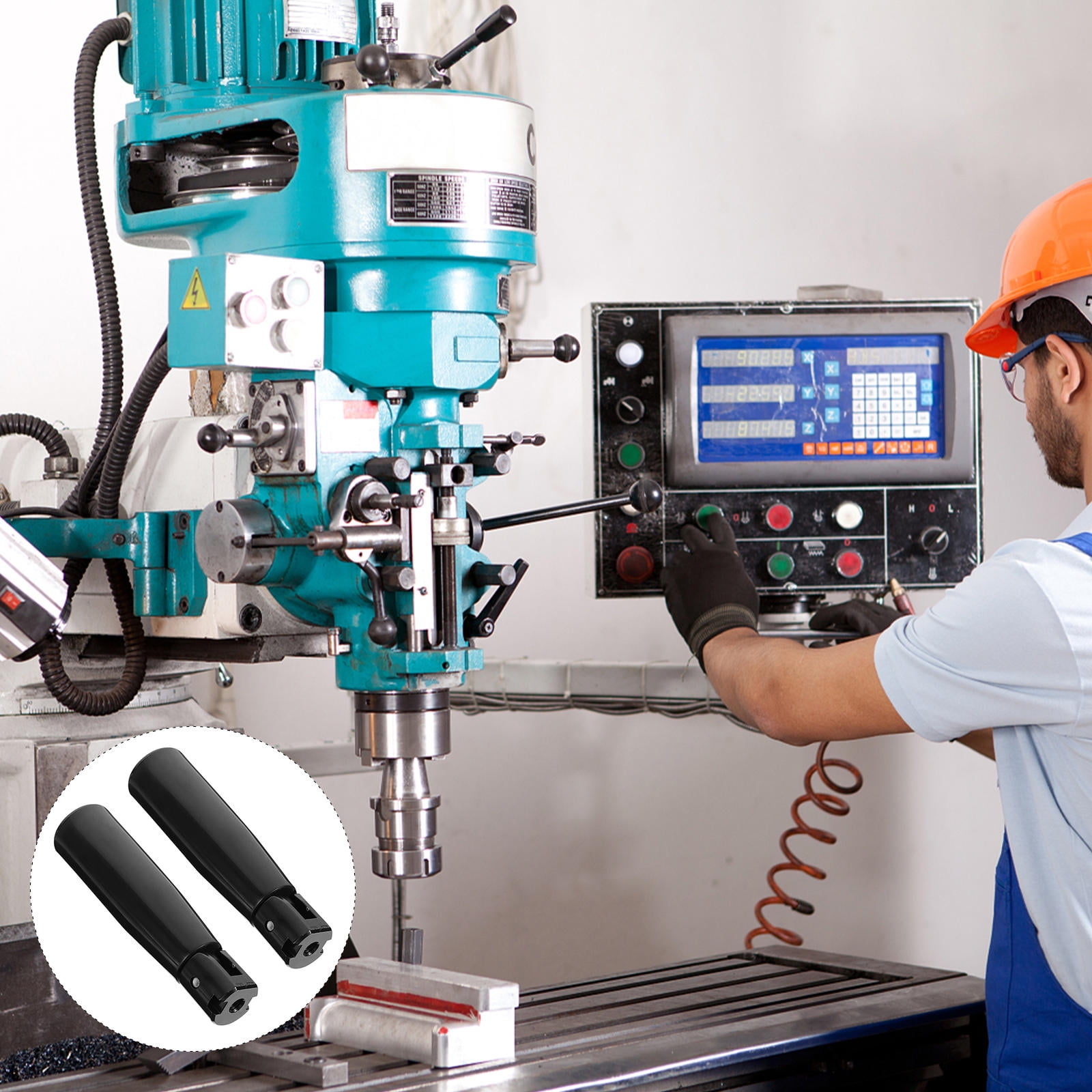 Pawsdot 2Pcs Lathe Crank Handle Black Simple Design for DIY Enthusiasts ...