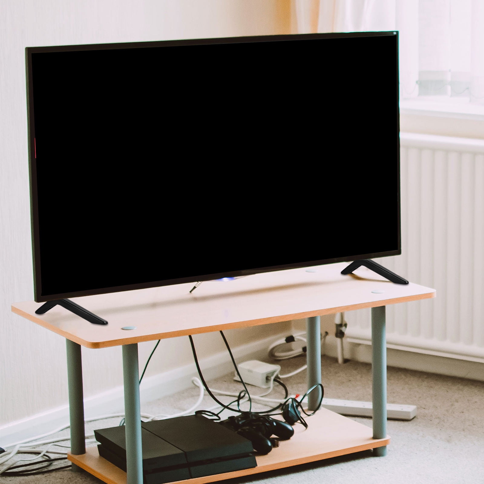 Pawsdot 2Pcs TV Riser Stand Black Durable Base for Home Flat Screen TV ...