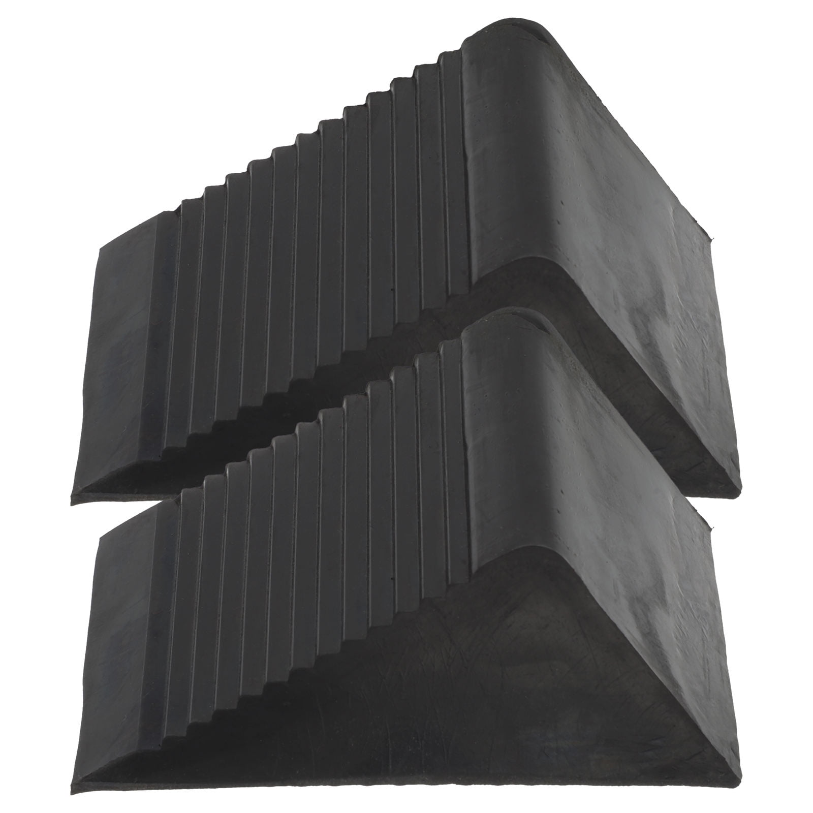 Pawsdot 2Pcs Non Slip Black Rubber Vehicle Chocks Heavy Duty Car Tire ...