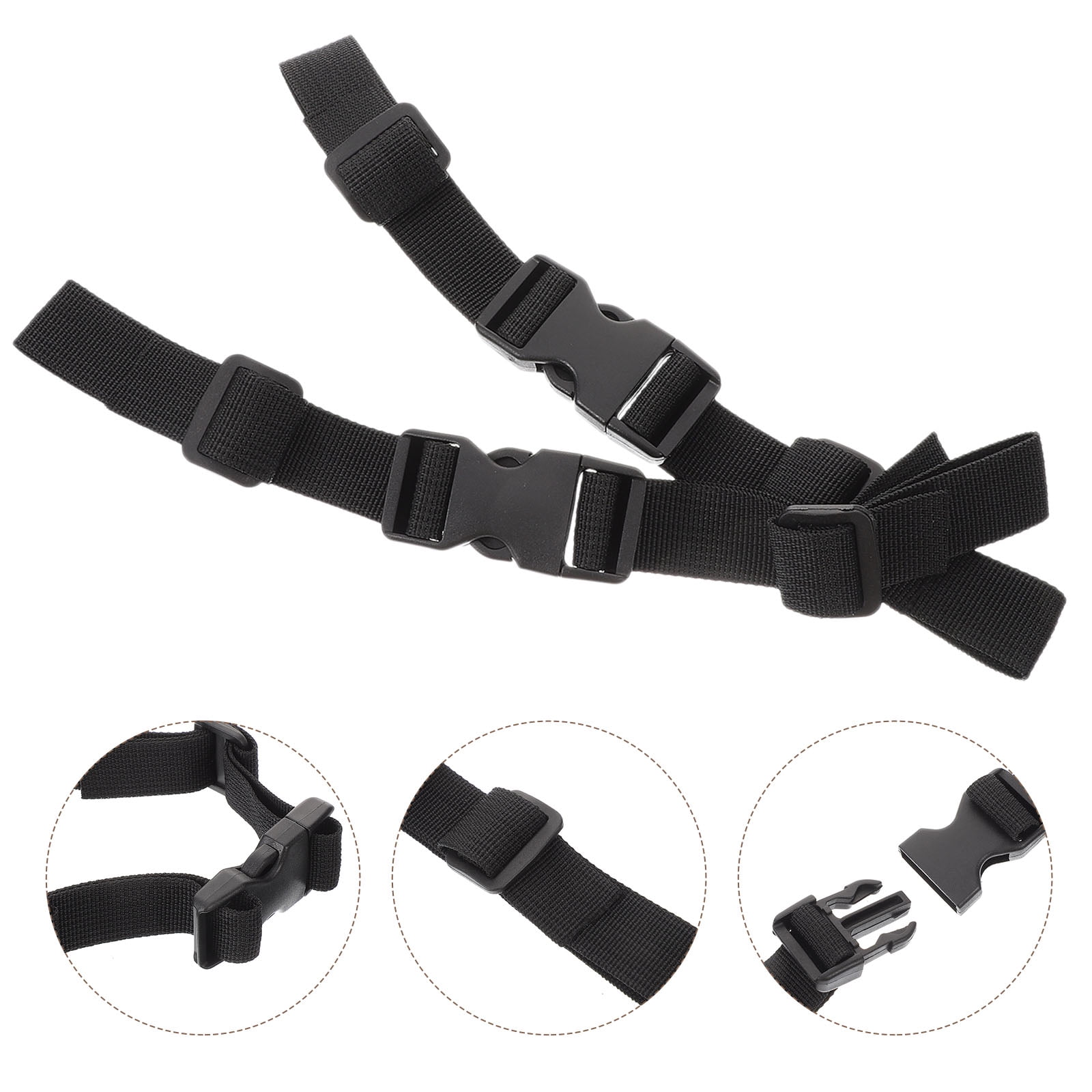 Pawsdot 2Pcs Black Accordion Back Support Strap Comfortable Durable for ...
