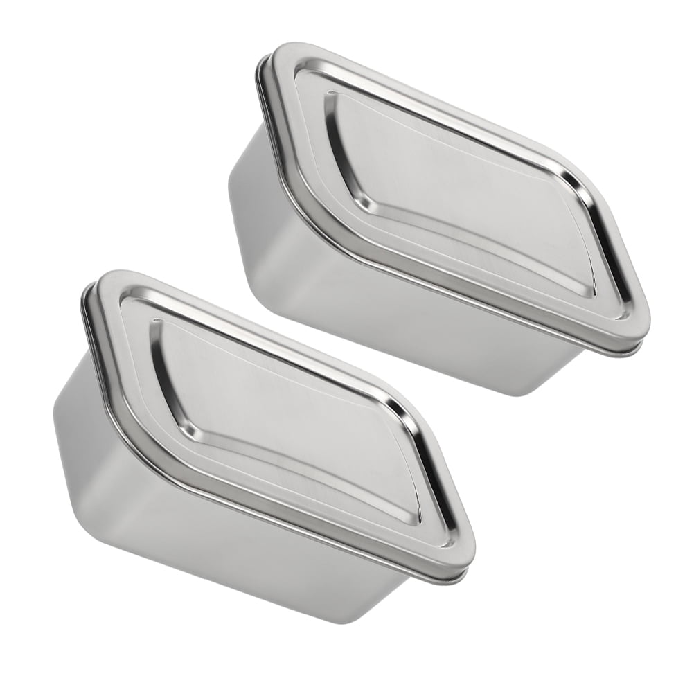 Pawsdot 2Set Rectangular Metal Food Container With Airtight Lid For ...