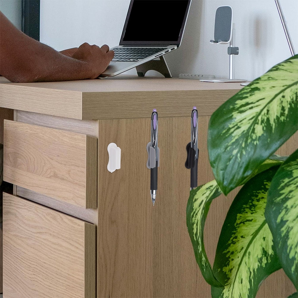 Pawsdot 3PCS Pencil Clips for Classroom Gray Silicone Desk Organizer ...