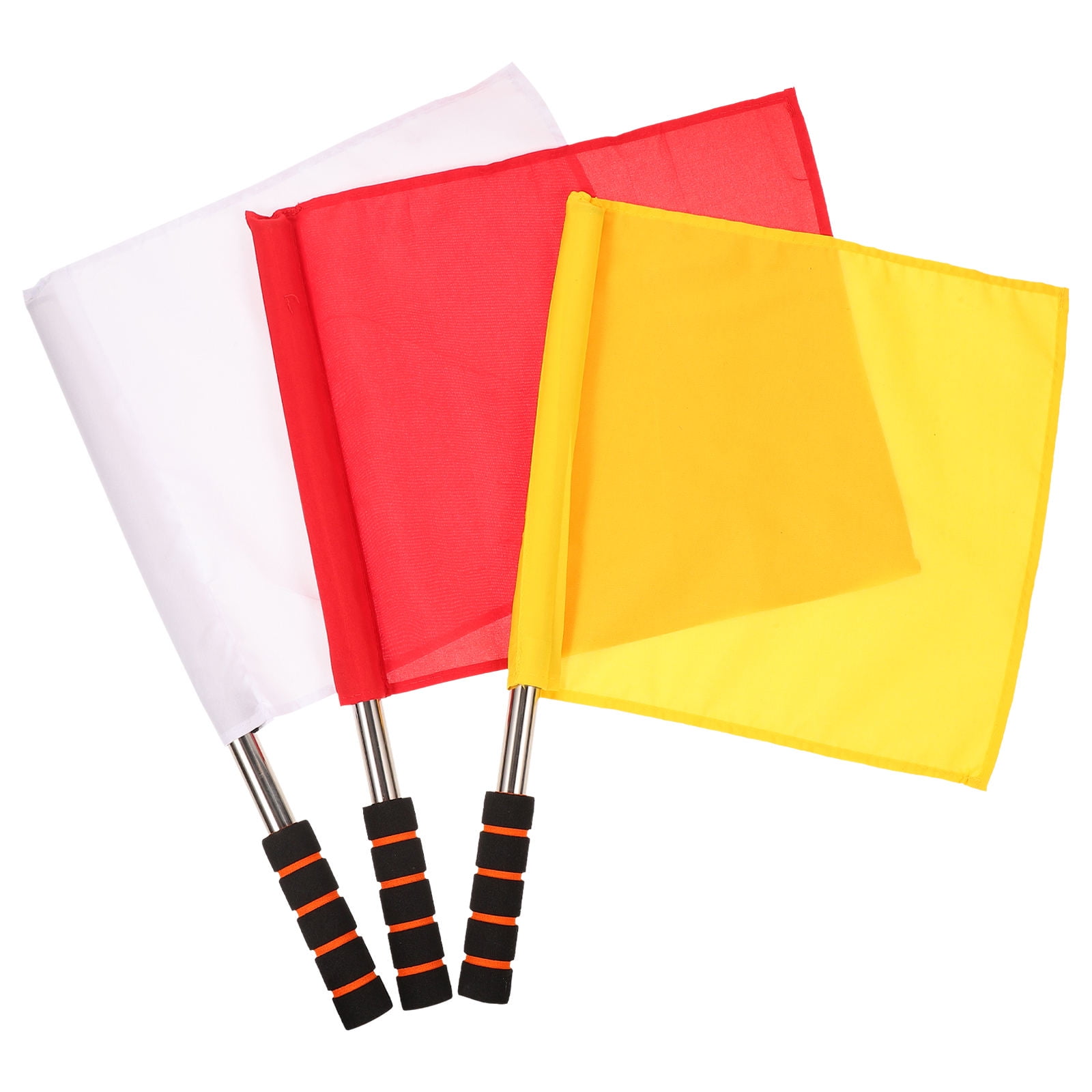 Pawsdot 3Pcs Signal Flags for Traffic and Sports with Stainless Steel Pole Assorted Colors ...