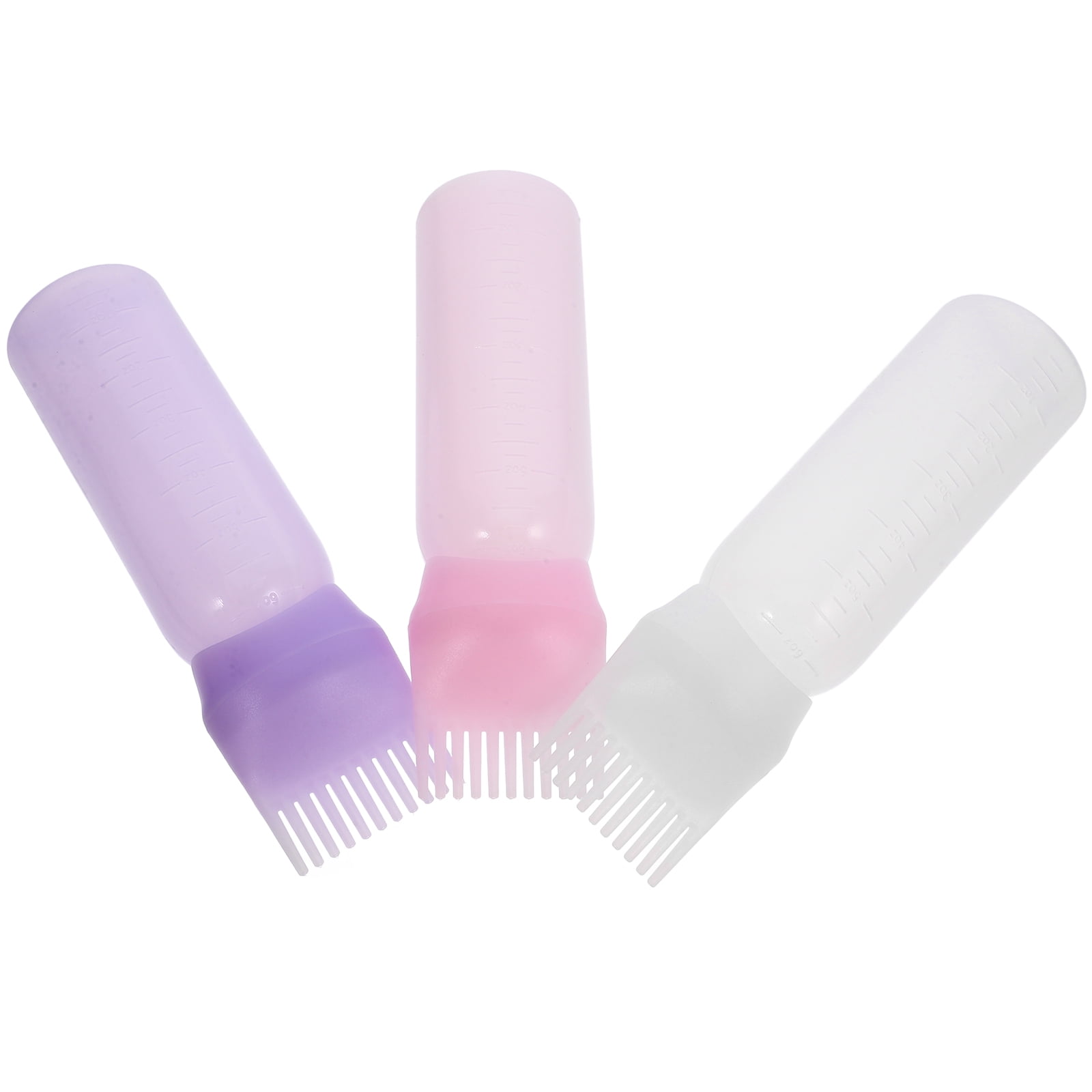 Pawsdot 3pcs Coloring Applicator Bottle Comb With Graduated Scale For ...