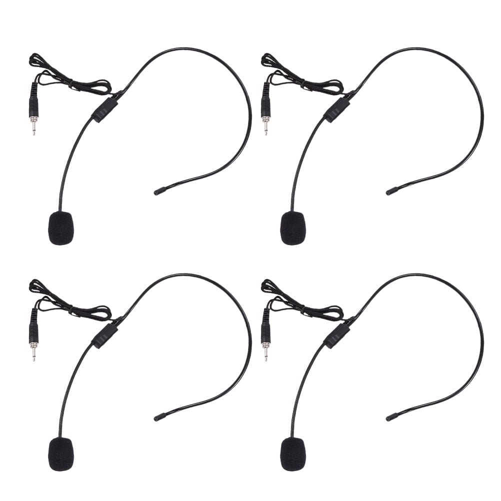 Pawsdot 4Pcs Amplifier Microphone Headset Plastic One-way Directional ...