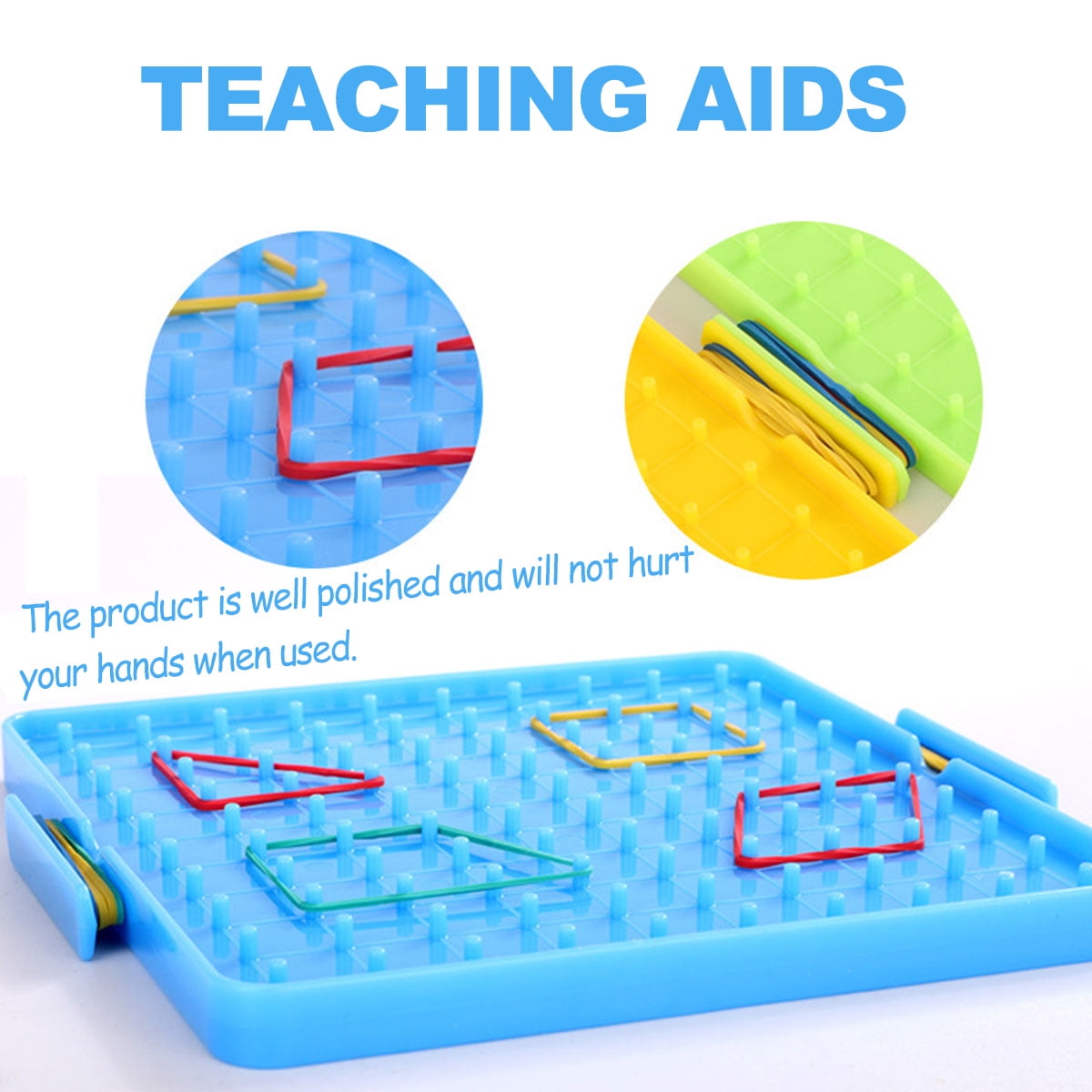 Pawsdot 4Pcs Kids Nail Board Plastic Geoboard for Geometry Hands-on ...