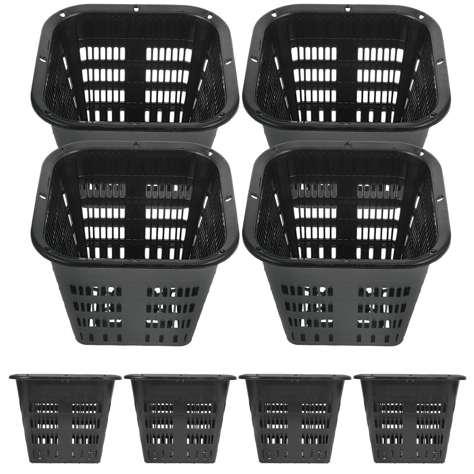 Pawsdot 8Pcs Reusable Black Plastic Net Cups for Hydroponic Grow ...