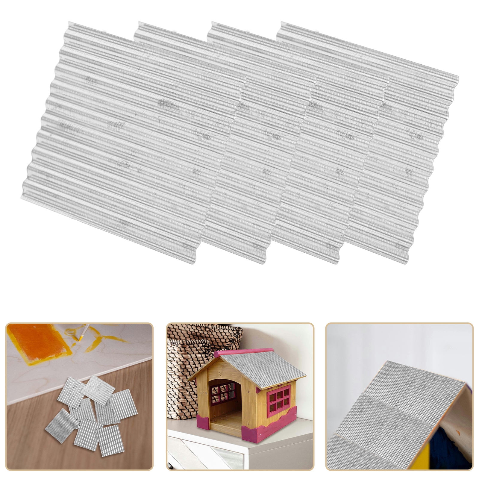 Pawsdot 8Pcs Silver Small Roof Tiles Models for Architectural Model ...