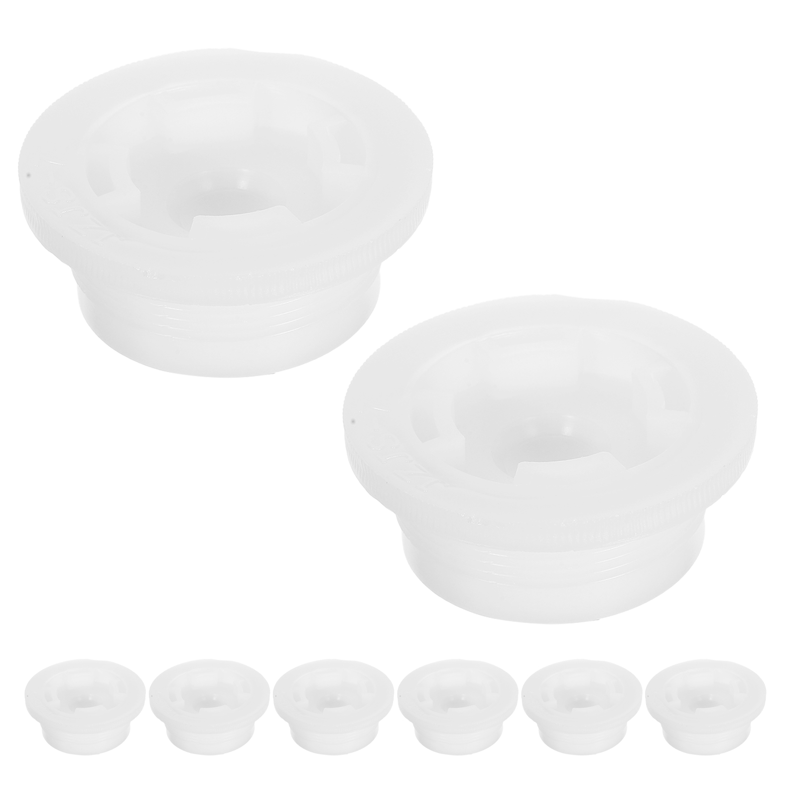 Pawsdot 8Pcs White Plastic Barrel Plug Caps for Oil Drum Seal and Leak ...