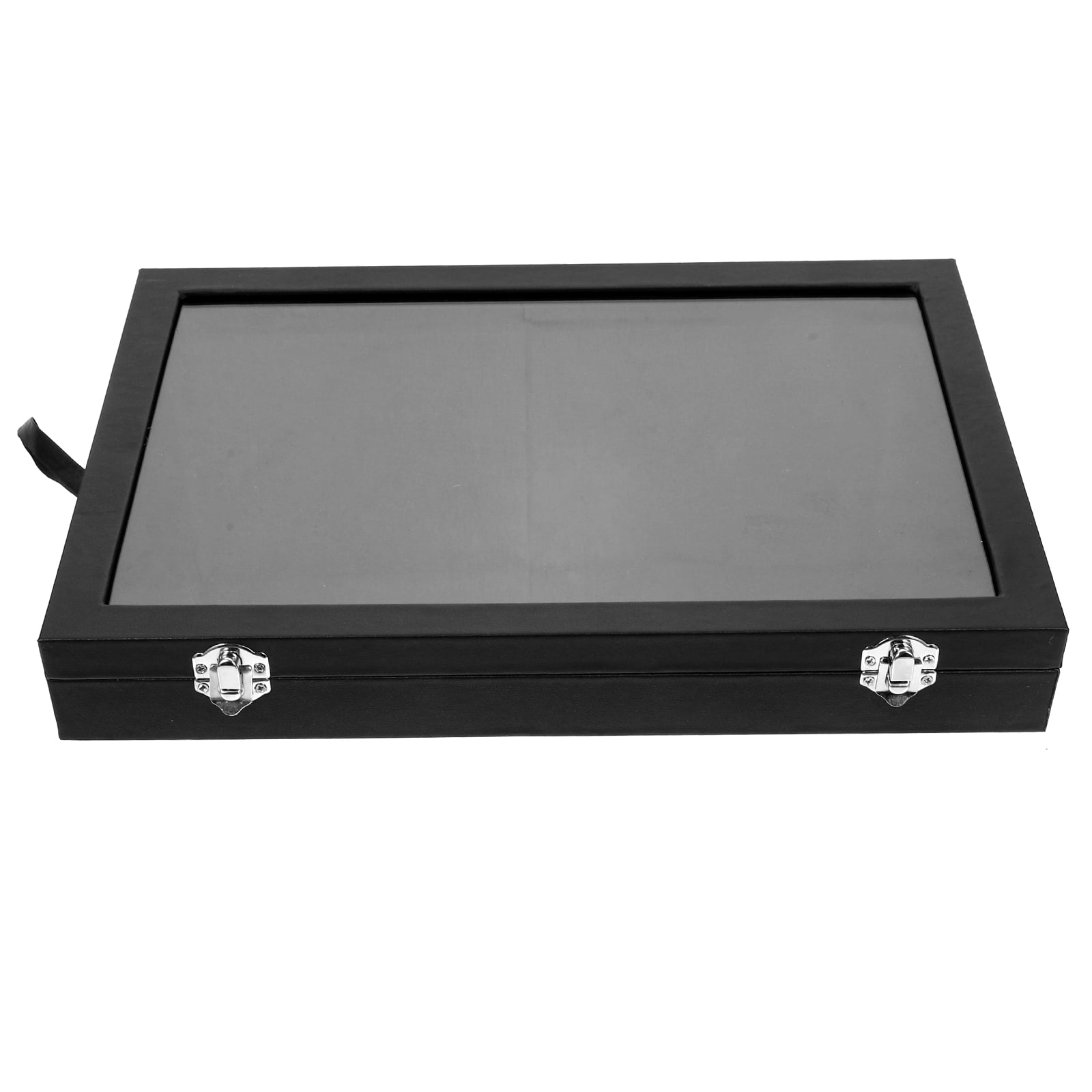 Pawsdot Compact Black Jewelry Display Case with Clear Lid for Brooch ...