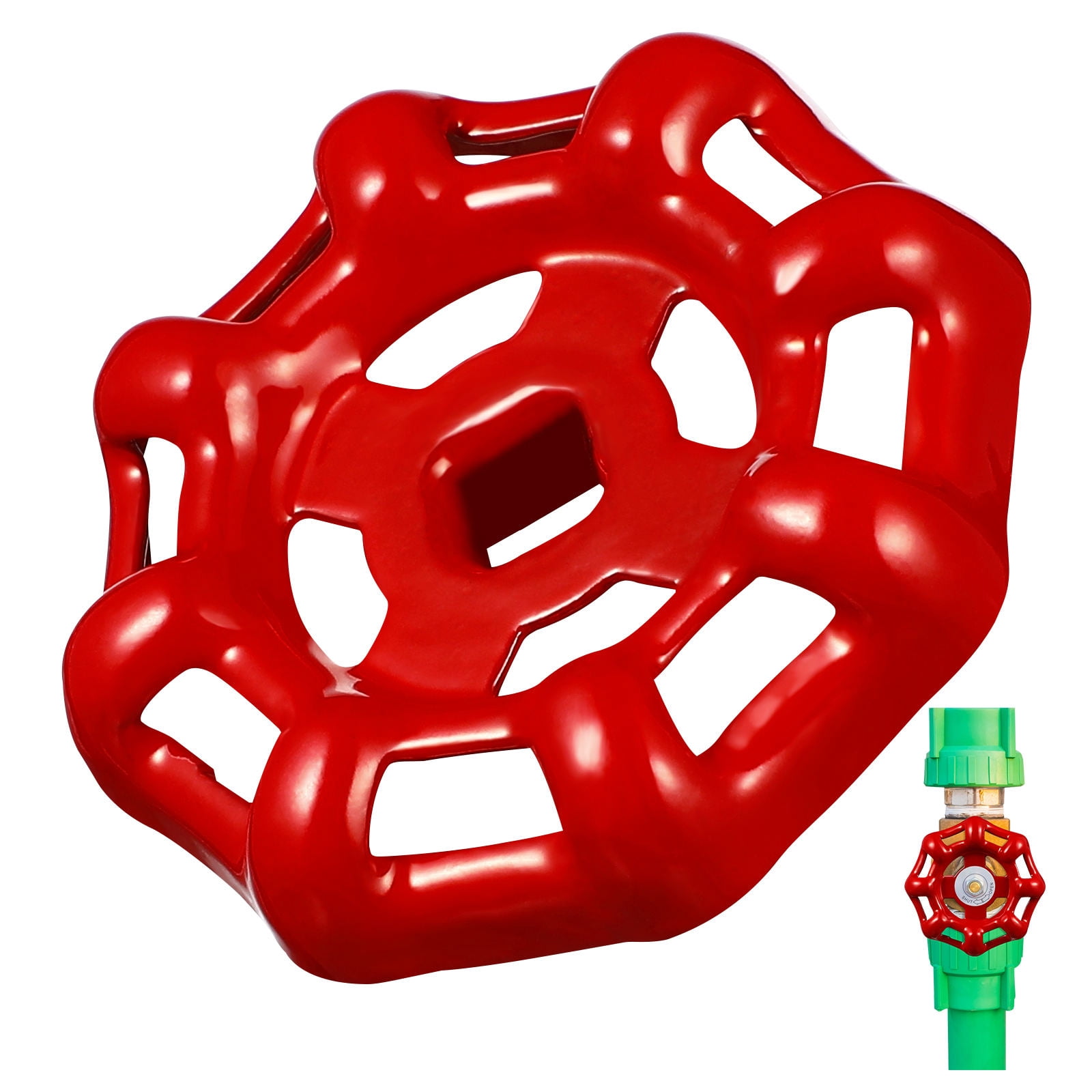 Pawsdot Red Cast Iron Gate Valve Handwheel Ergonomic Design for Home ...