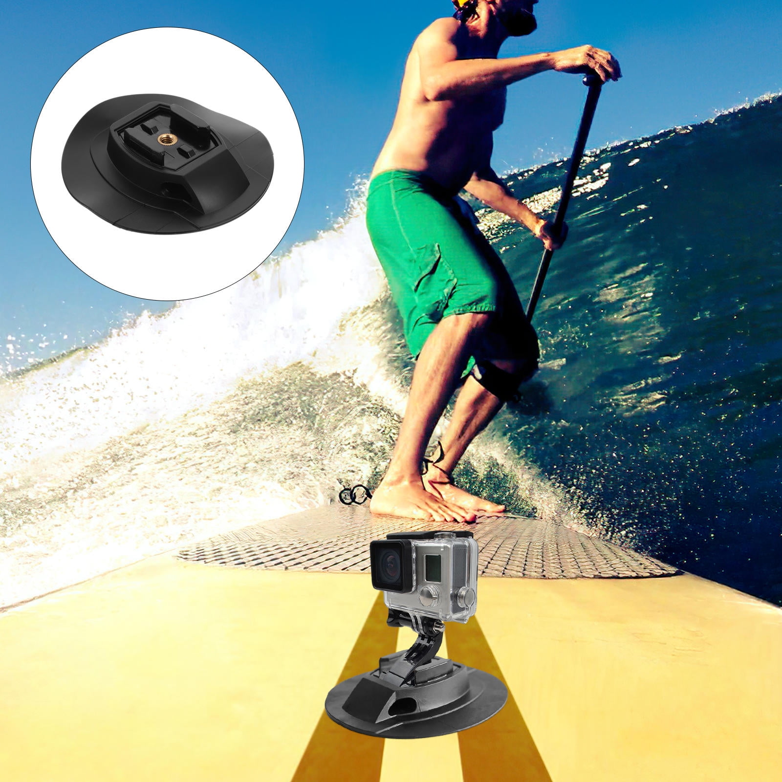 Pawsdot Durable Black Surfboard Camera Mount Base with Copper Thread ...