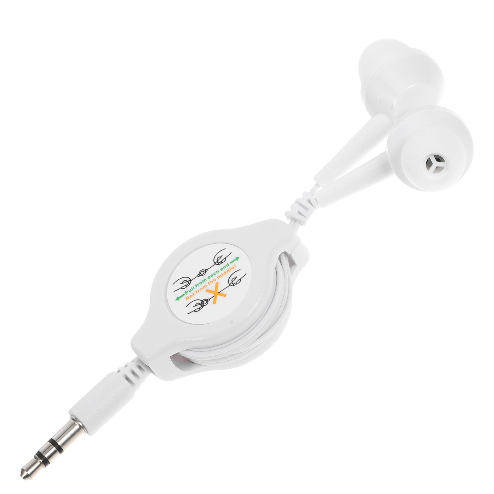 Pawsdot In Ear Wired Earbuds with Retractable Cord Ergonomic Design for ...