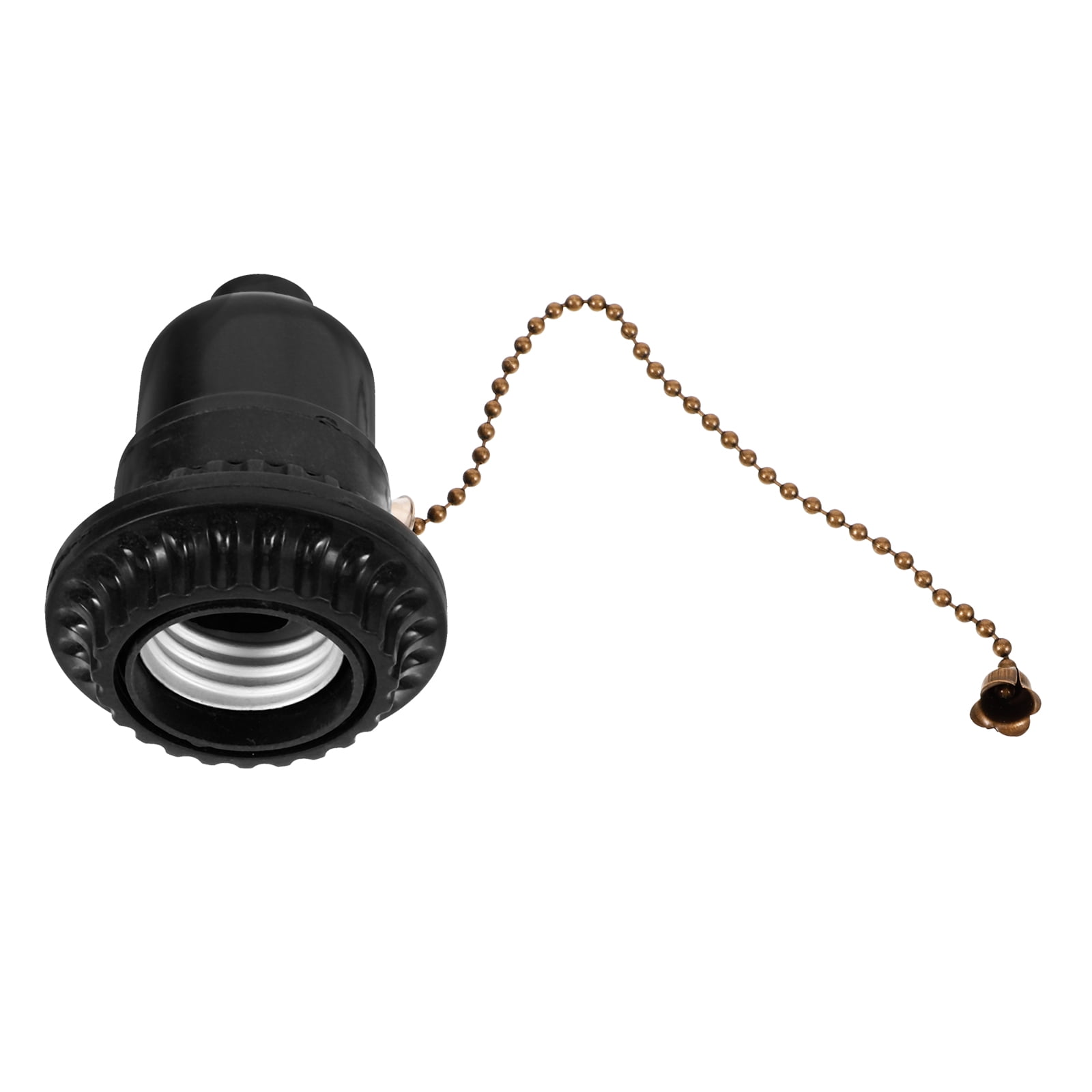 Pawsdot Bakelite Lamp Socket Pull Chain Lampholder Black 1Set - Walmart.com