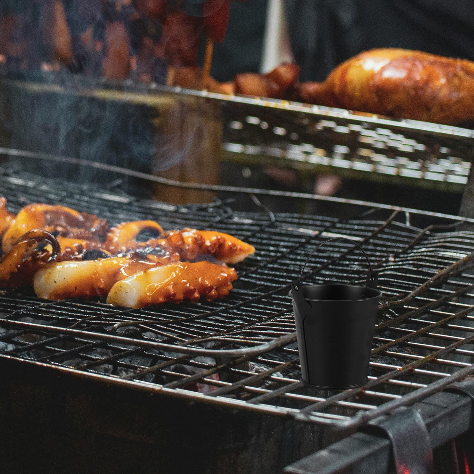 Pawsdot Metal Grease Bucket For Bbq Drip Container For Outdoor Grilling ...