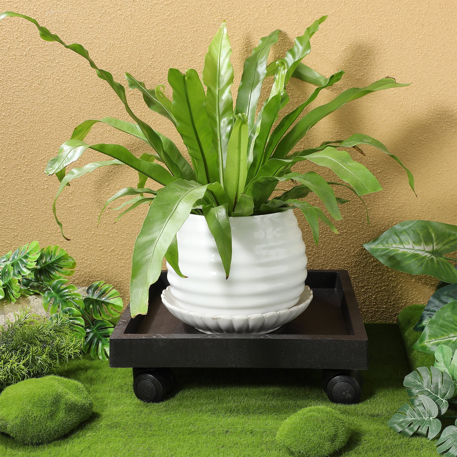 Pawsdot Platform Tray with Wheels for Container Use in Stylish Grey ...