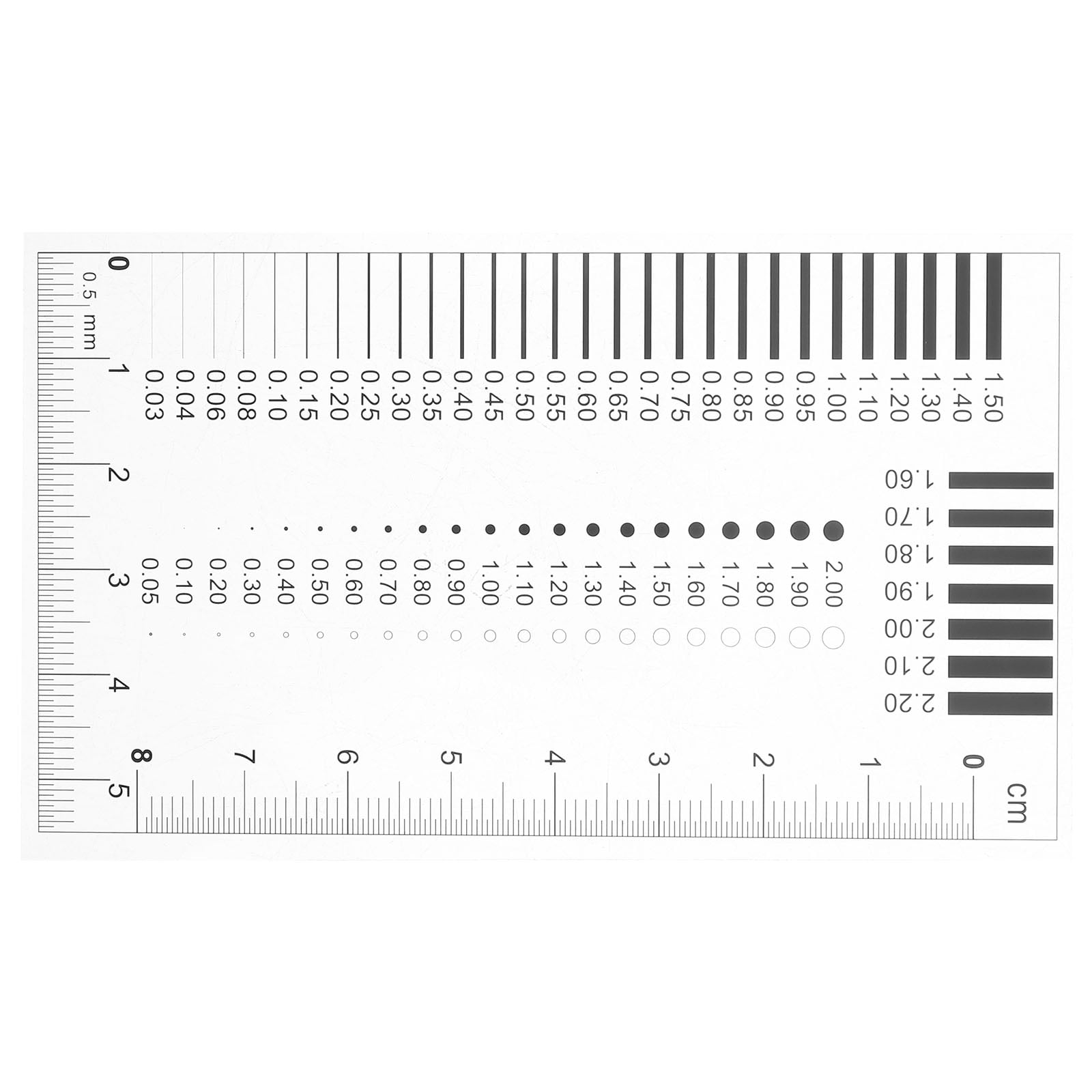 Pawsdot Transparent Crack Width Gauge Ruler for Diameter and Line Width ...
