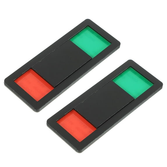 Pawsdot Restroom Label Flush Toilet Sign 2Pcs ABS Black Simple Design ...