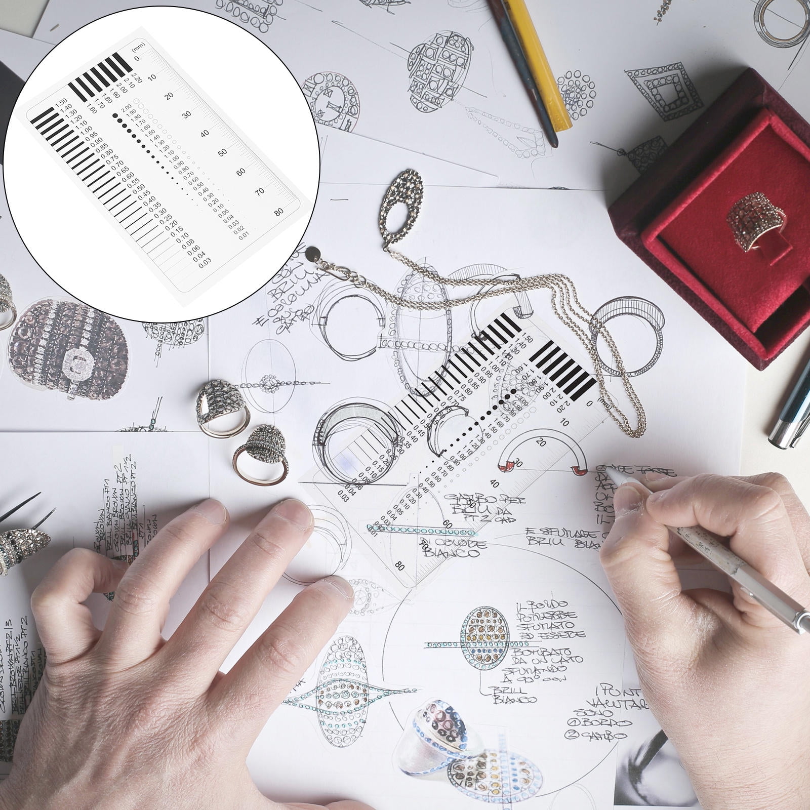 Pawsdot High Precision Transparent Flaw Detection Gauge Ruler for ...