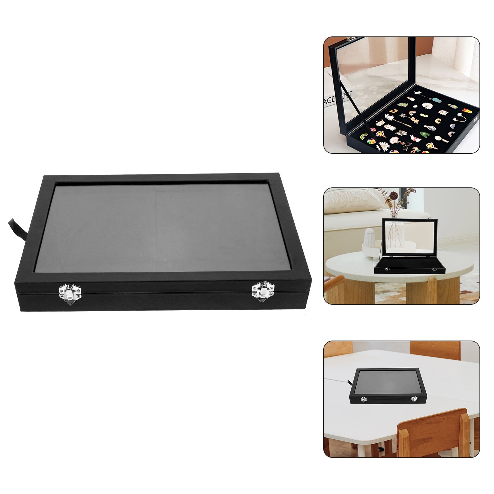 Pawsdot award display case Medal Display Case Black Wood Protection ...
