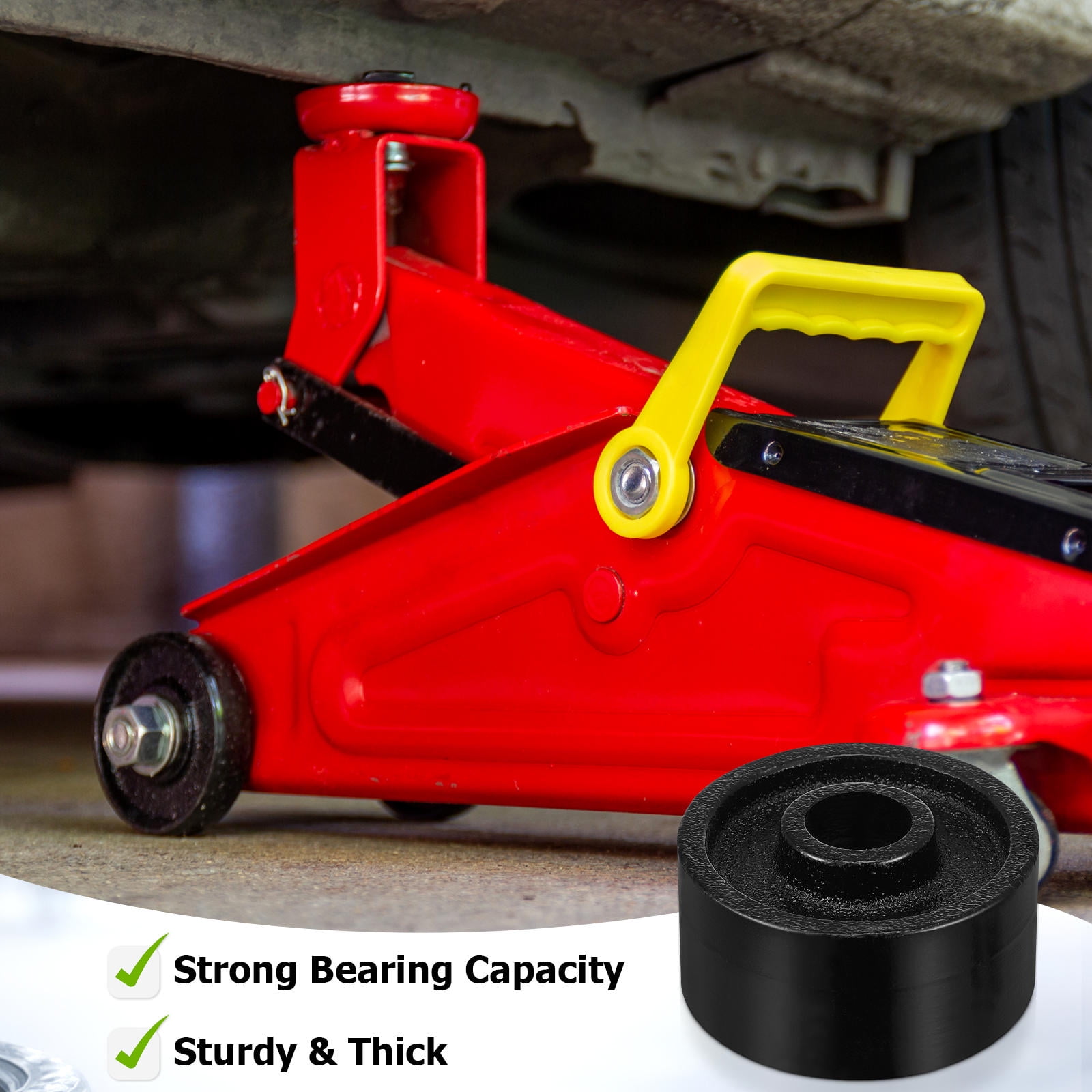 Pawsdot Black Steel Jack Caster Wheel for Trailer Hitch Hydraulic Jack ...