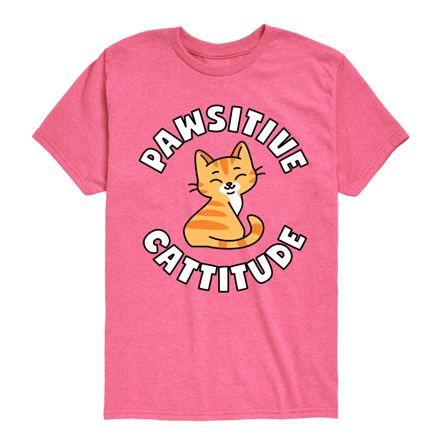 Pawsitive Cattitude - Toddler And Youth Short Sleeve Graphic T-Shirt ...