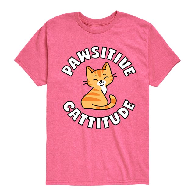 Pawsitive Cattitude - Toddler And Youth Short Sleeve Graphic T-Shirt ...
