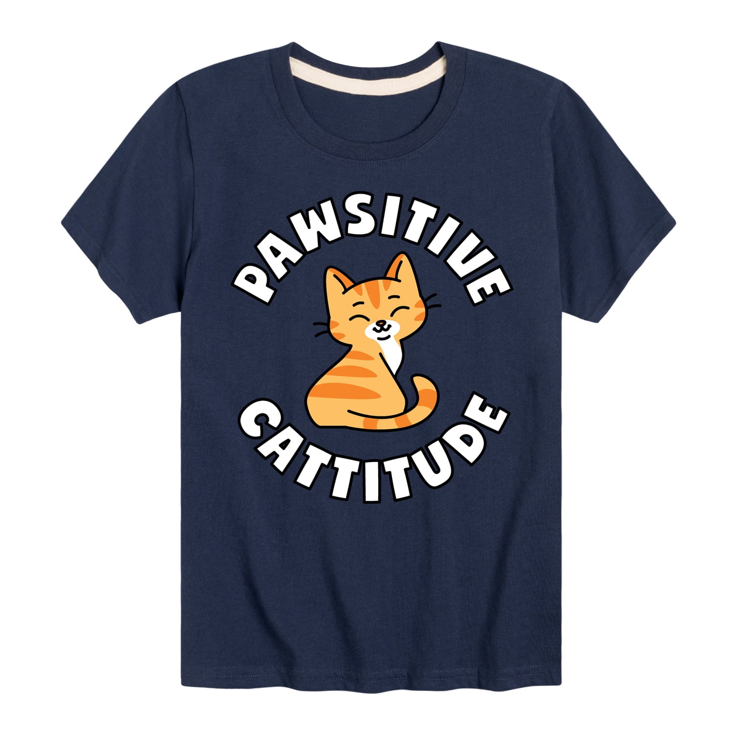 Pawsitive Cattitude - Toddler And Youth Short Sleeve Graphic T-Shirt ...