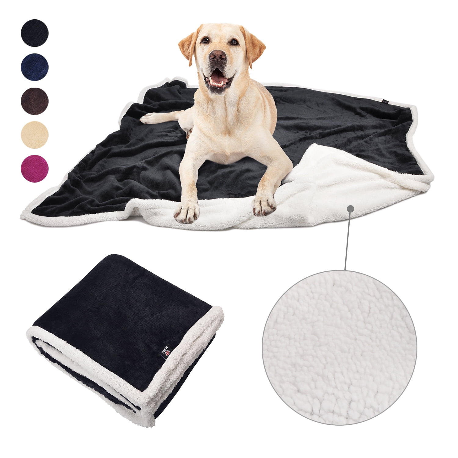 Pawsse Soft Fleece Puppy Blanket, Fuzzy Doggie Throw, Sherpa Cat Mat ...
